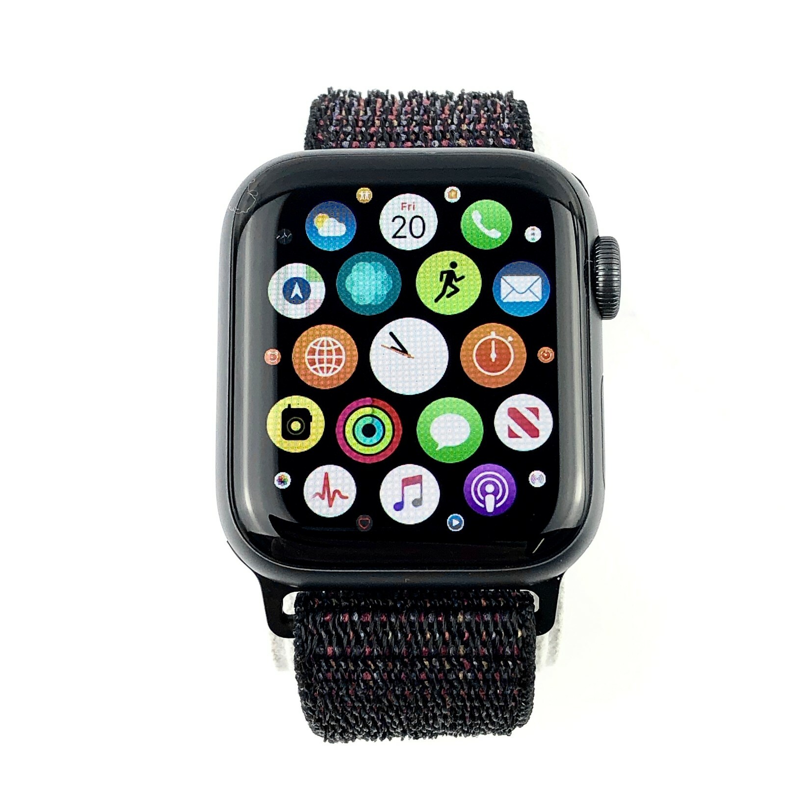 Apple Watch Series 4 44 mm Space Gray Aluminum Case with Black Loop ...