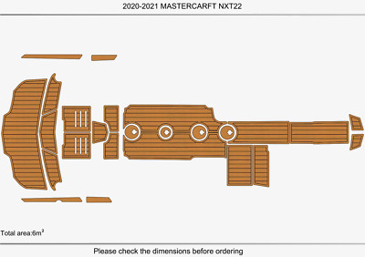 2021 mastercraft NXT22 Swim Platform Cockpit Boat EVA Foam Faux Teak ...