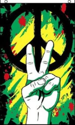 3x5 Peace Graffiti Hand Symbol Flag 3'x5' Banner Brass Grommets Fade ...