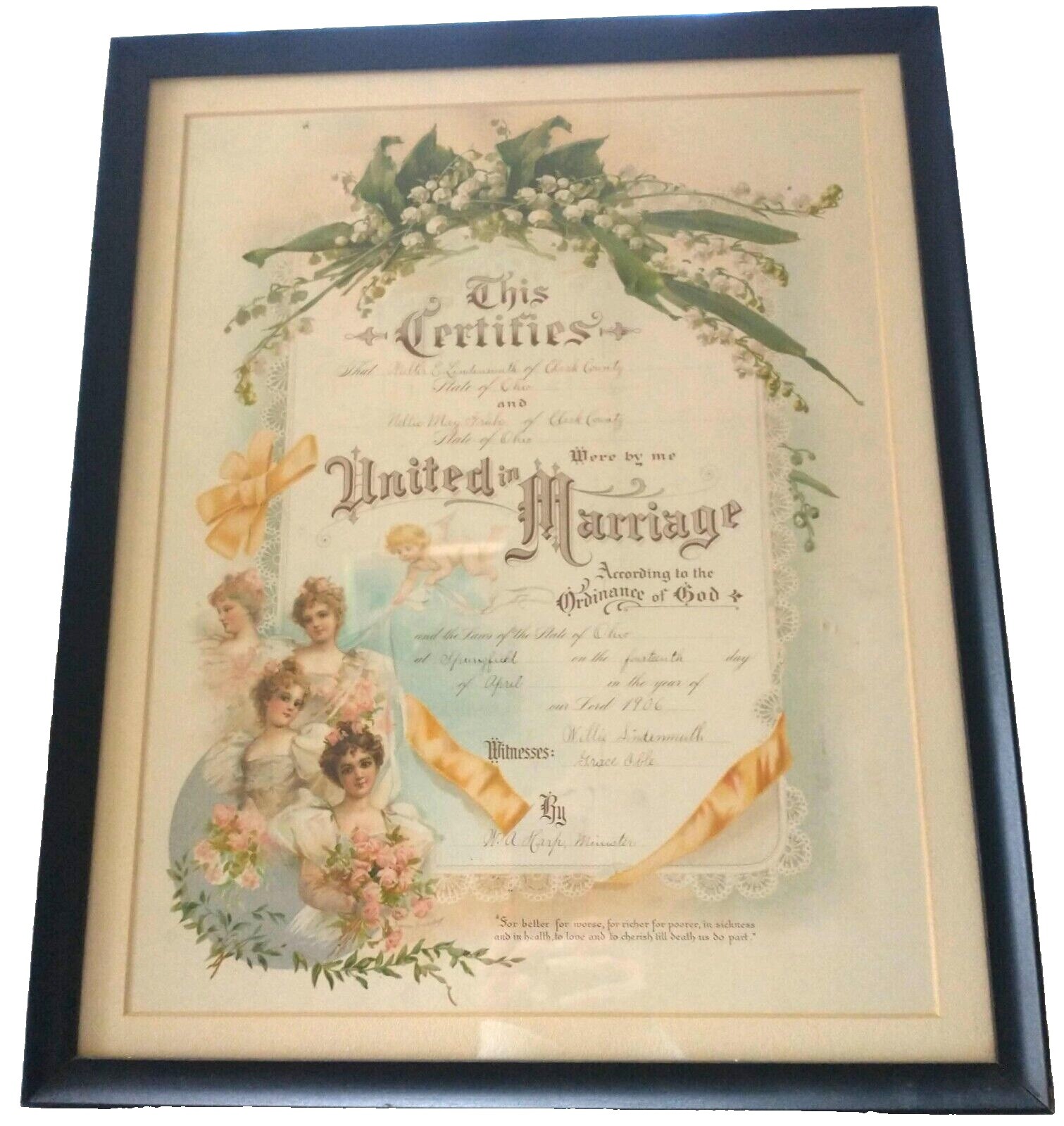 Antique Marriage Certificate | eBay