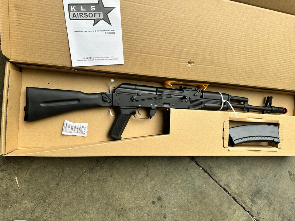 Double Bell AK-74MN Airsoft AEG Rifle 410 FPS with Folding Stock Black ...