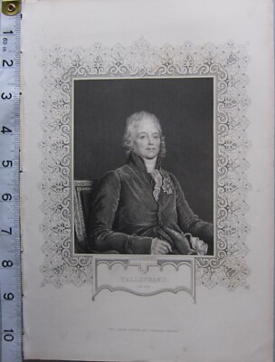 c1850 ANTIQUE PRINT ~ TALLEYRAND | eBay UK