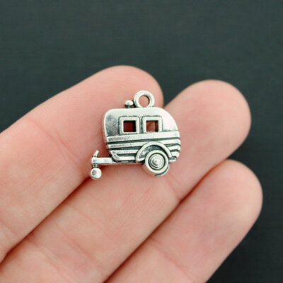 BULK 20 Camper Charms Antique Silver Tone Trailer Caravan - SC4928 | eBay