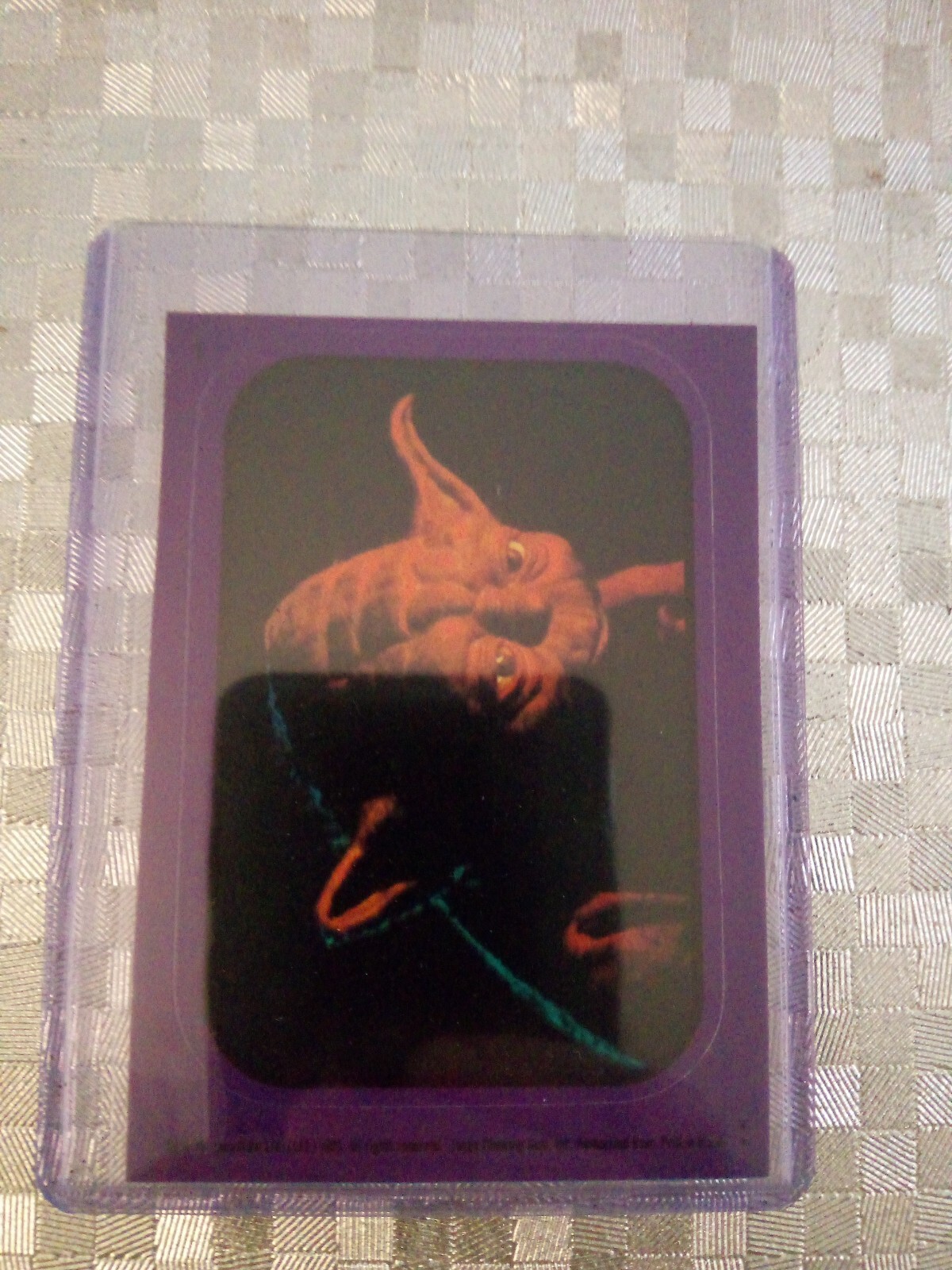 1983 Topps Return Of The Jedi Vintage Star Wars Stickers #1 Yoda Purple ...