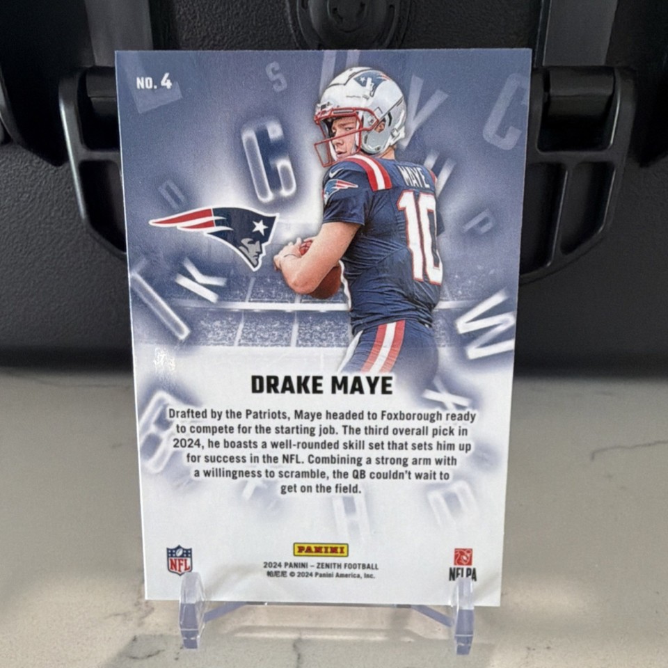 2024 Panini Zenith A to Z Drake Maye Rookie #4 - New England Patriots ...