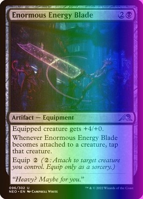 MTG Enormous Energy Blade (96/608) Kamigawa Neon Dynasty NM FOIL | eBay