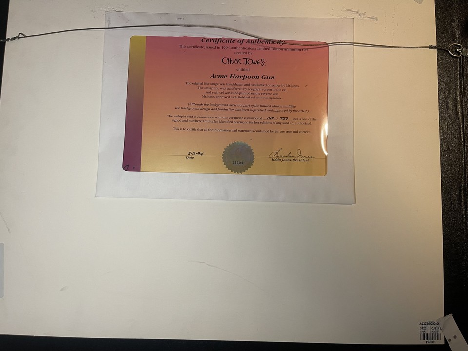 Acme Harpoon Gun – Limited Edition Cel Signed by Chuck Jones | eBay