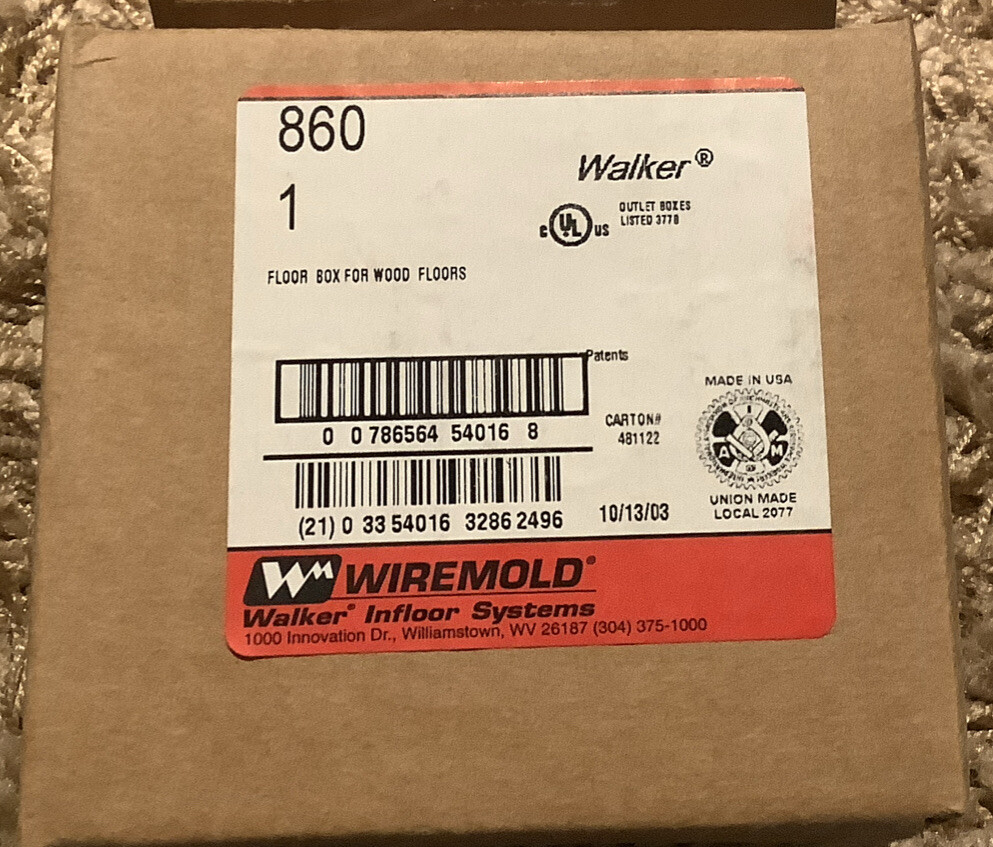 Walker / Wiremold 860 Floor box For Wood Floors - New In Box | eBay