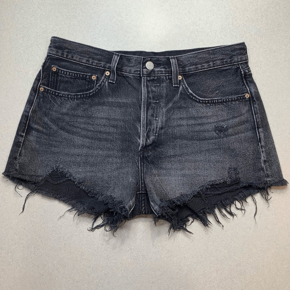Denim Forum Ex Boyfriend Short 27 Washed Black - Gem