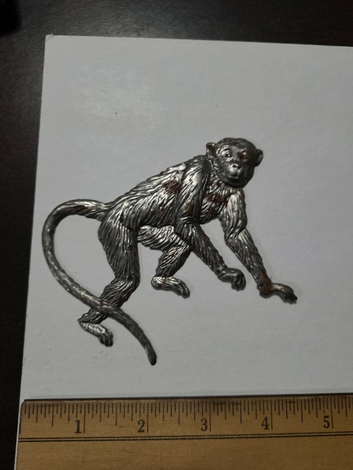 Vintage 1800s? Tin? Advertising? Embossed Monkey | eBay