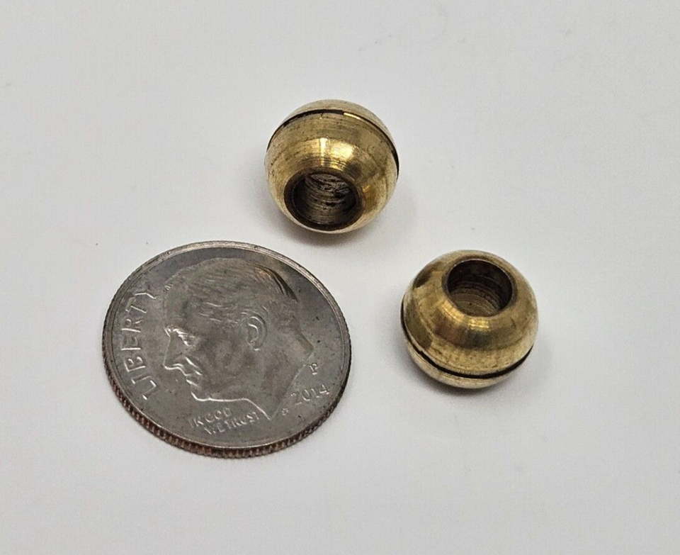 25 pcs VTG Gold Solid Raw Brass Metal Grooved Barrel Beads 10mm Crafts ...