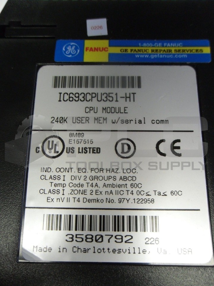 REPAIRED IC693CPU351-HT SEALED GE/FANUC MODULE | eBay