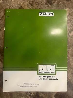 JJ Instruments Catalogue of Instruments 1970/71 VINTAGE (A74) | eBay