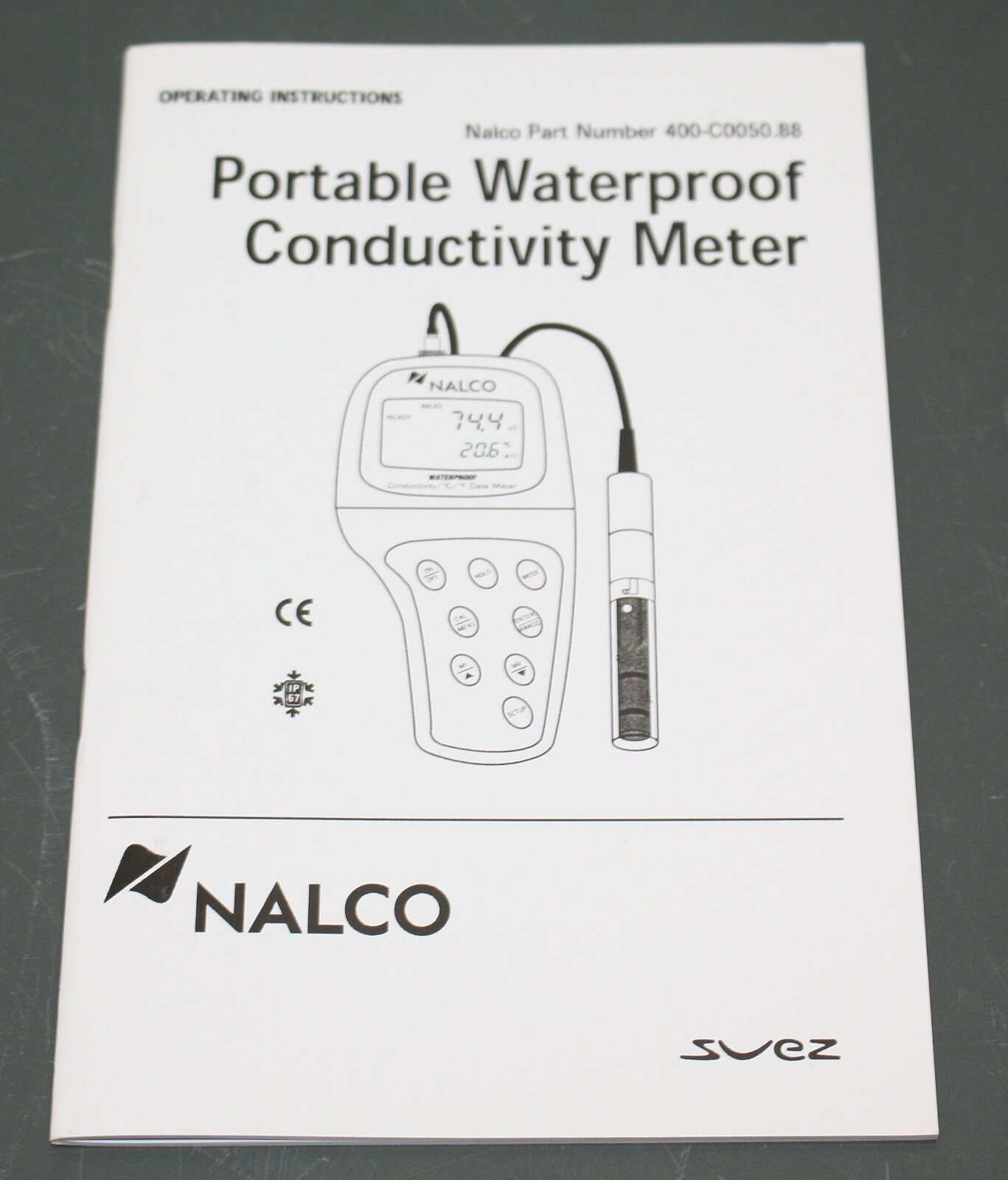 Nalco Portable Waterproof Conductivity Meter with Probe 400-C0050.88, 0 ...