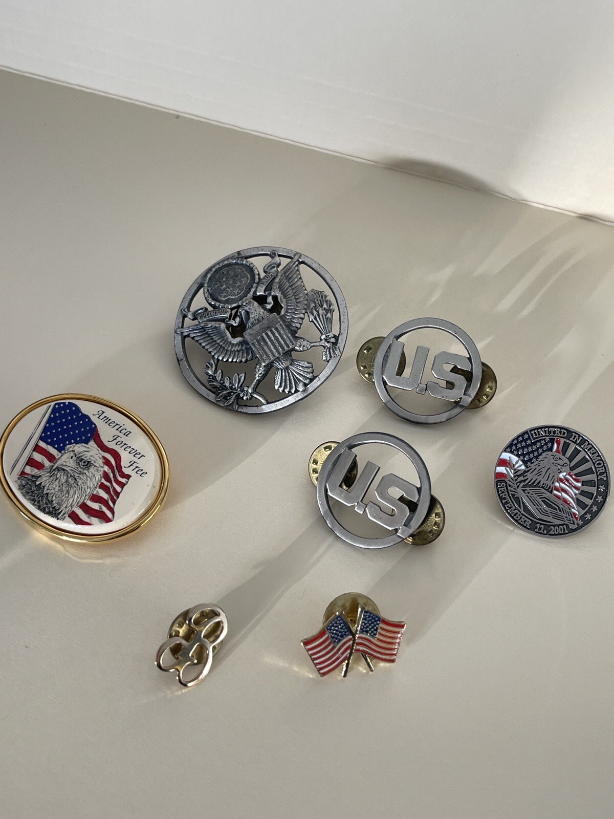 Lot Of Vintage US flag Army Air Corps Pins Military Pins | eBay