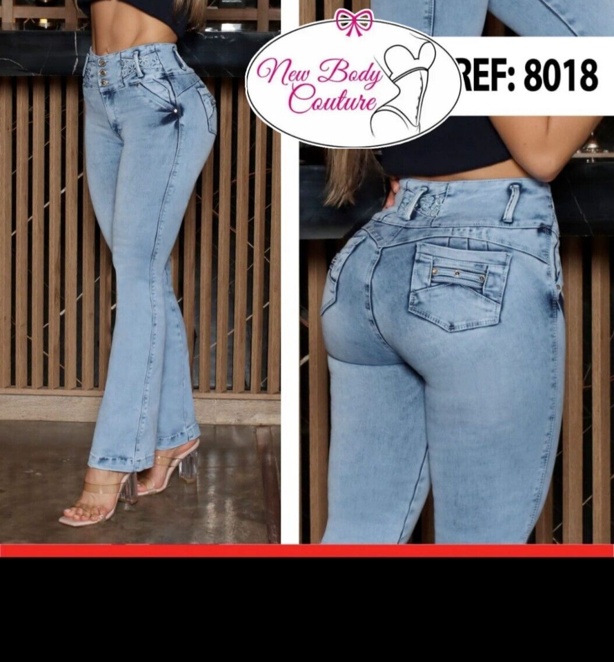 Flared Jeans Bon Bon Up Levanta cola colombianos butt lifter high waist ...