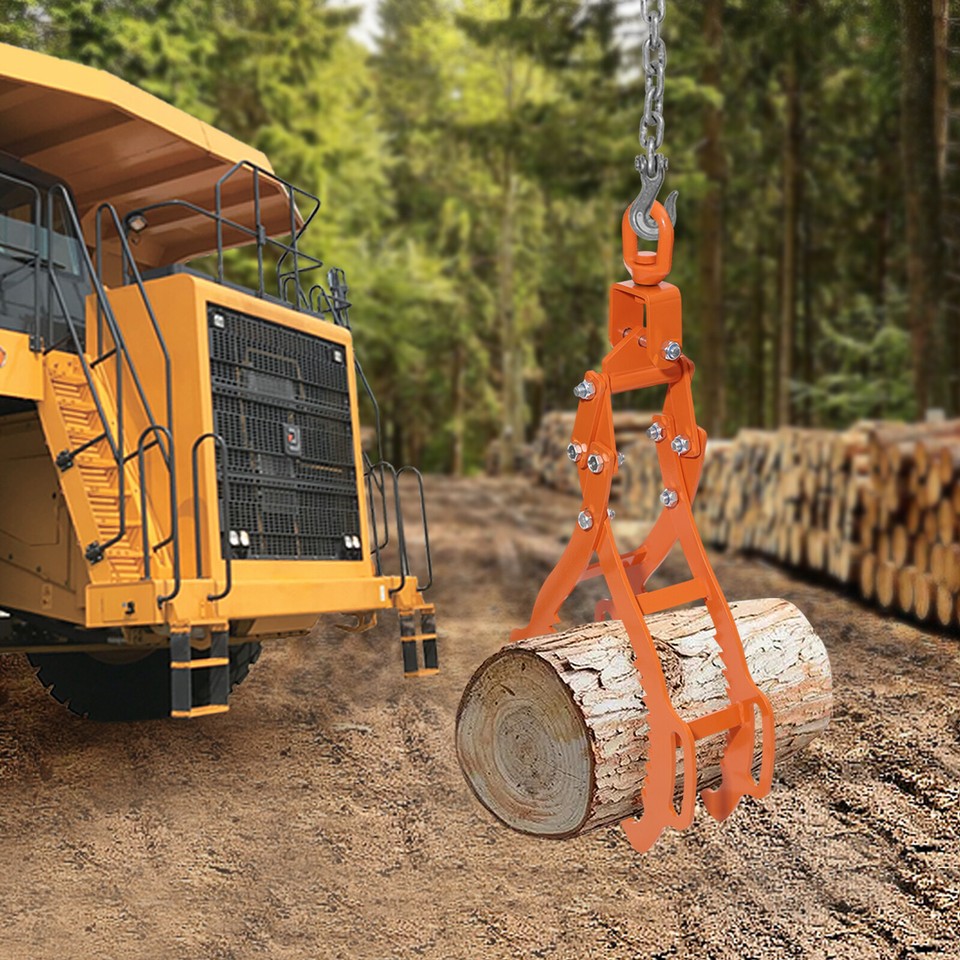 Steel Log Lifting Tongs Timber 4 Claw Log Tong Tongs for Log Lifting | eBay