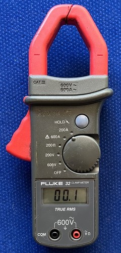 Fluke 32 600A AC 600V DC Clamp current meter test equipment | eBay