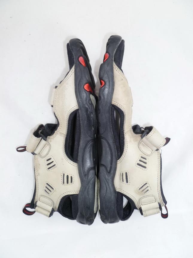 ECCO RECEPTOR MEN 42 USED BEIGE LEATHER HIKING/WATER SANDALS/SHOES | eBay