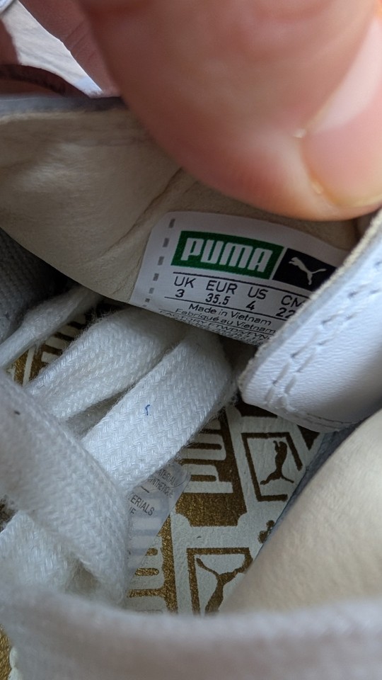 Puma White Classic Basket Trainers UK 3 Women Junior Shoes | eBay UK