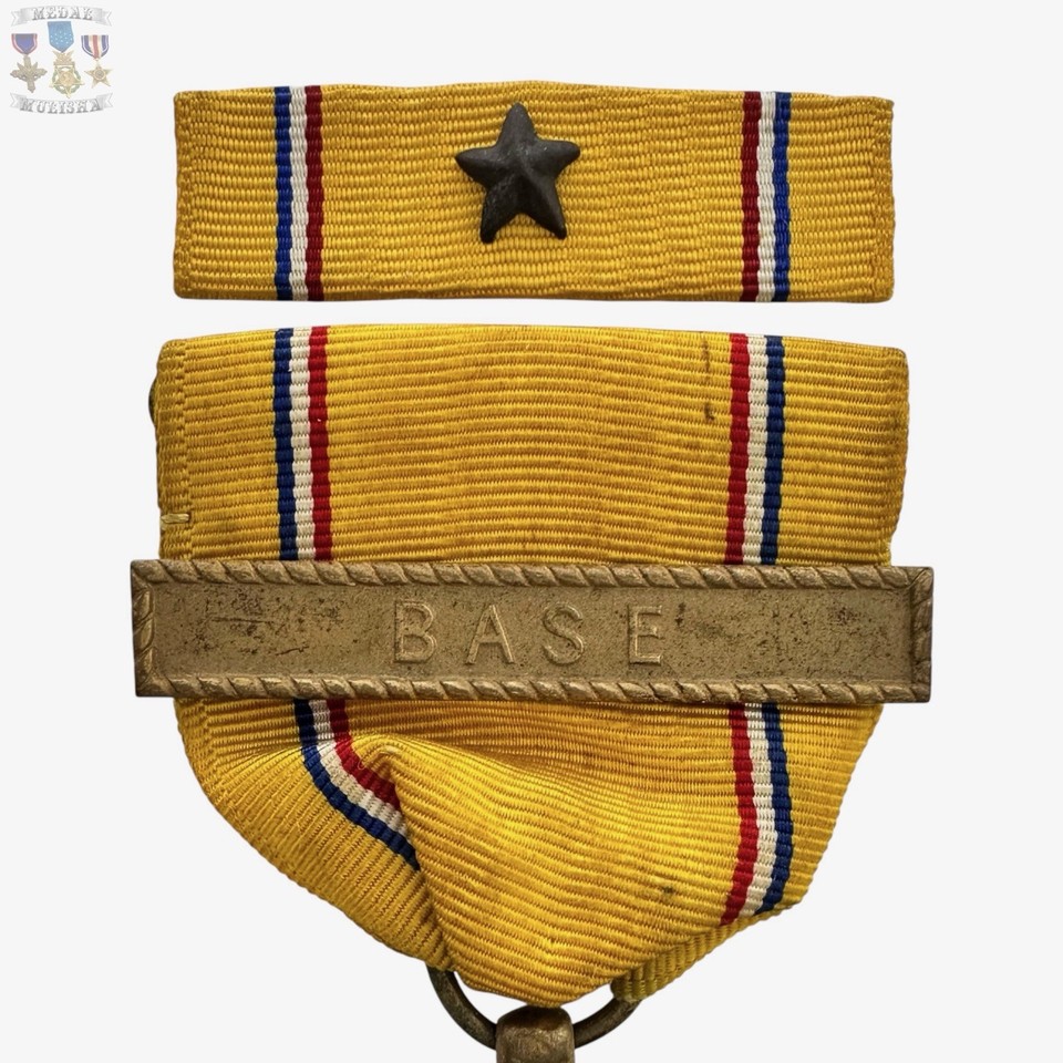 WWII U.S. NAVY & MARINE CORPS AMERICAN DEFENSE MEDAL BASE CLASP RIBBON ...