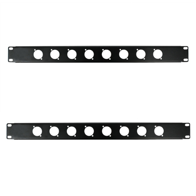 (2) 1 Space Rack Panel w/8 D Holes Rack Mountable Panel Plates | eBay