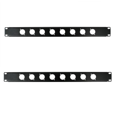 (2) 1 Space Rack Panel w/8 D Holes Rack Mountable Panel Plates | eBay