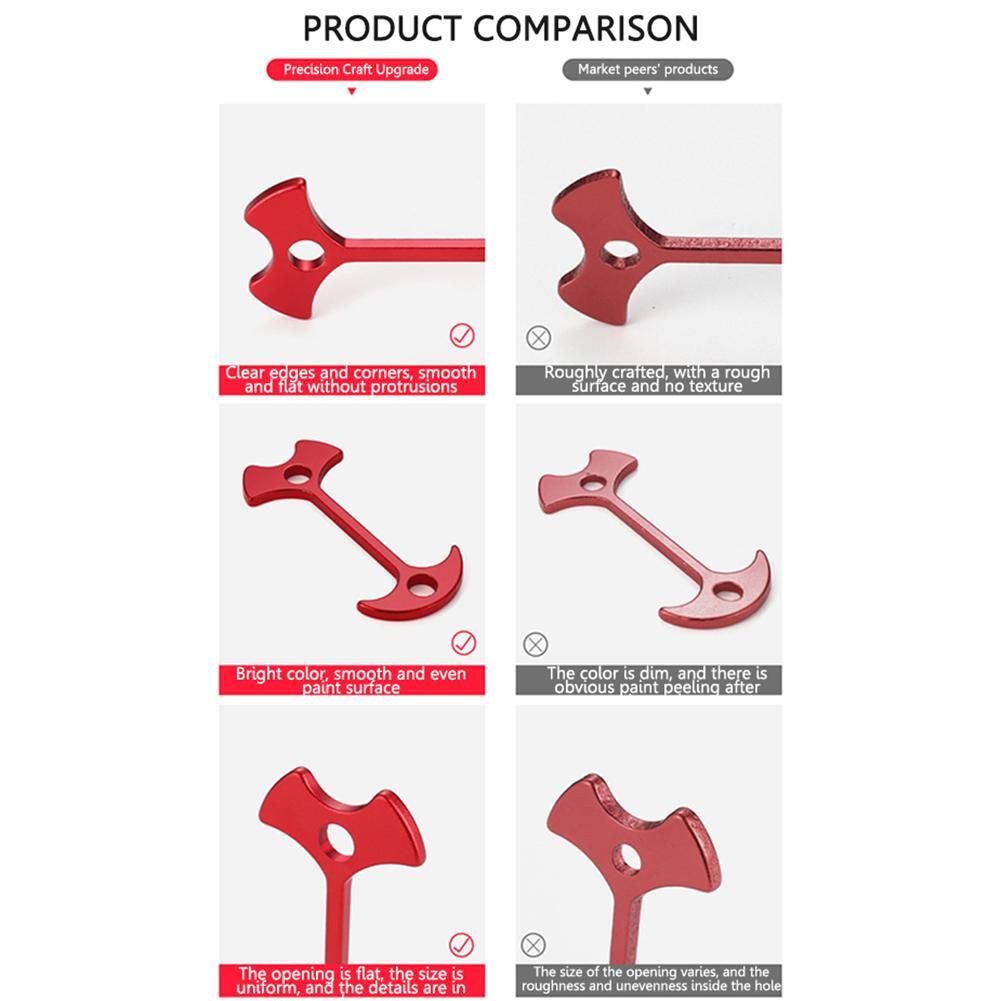 Camping Fishbone Ground Nail Portable Spring Hook Wind Rope Buckle (Red ...