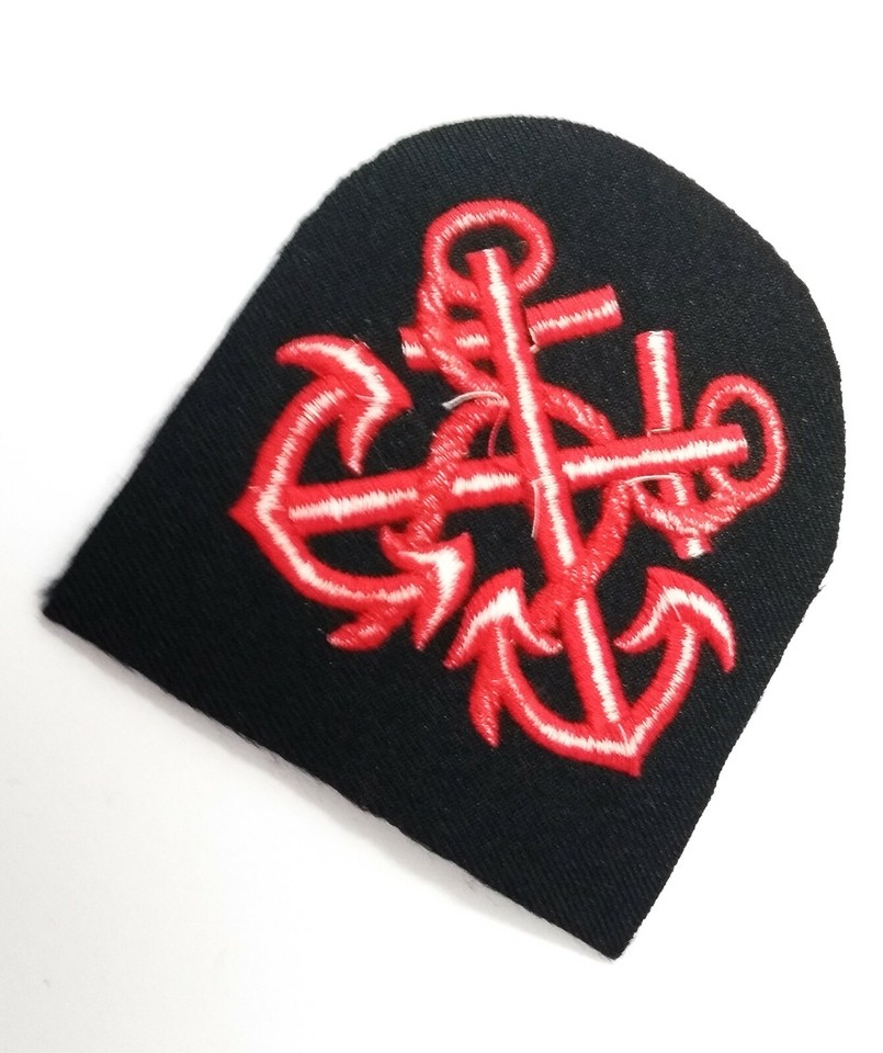 Genuine British Naval Red Petty Officer Embroidered Crossed Anchor ...