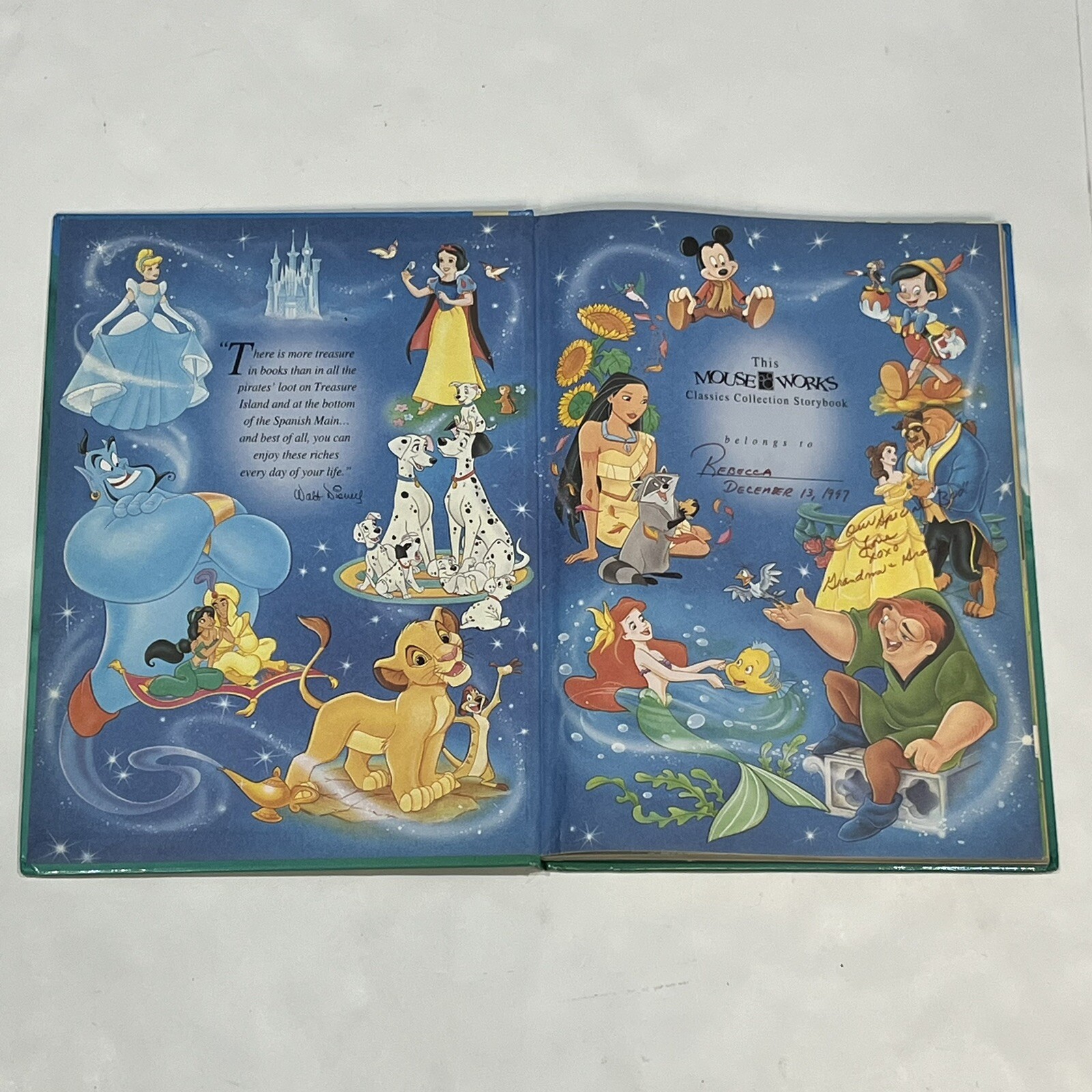 Vintage 1993 Disney Cinderella Hardcover Book Mouse Works Collection ...