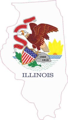 5X3 Illinois Bumper Sticker Vinyl Decal Decals Truck Window Car State ...