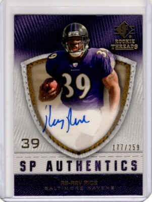 RAY RICE 2008 SP Rookie Threads AUTO / AUTOGRAPH #d /259 | eBay