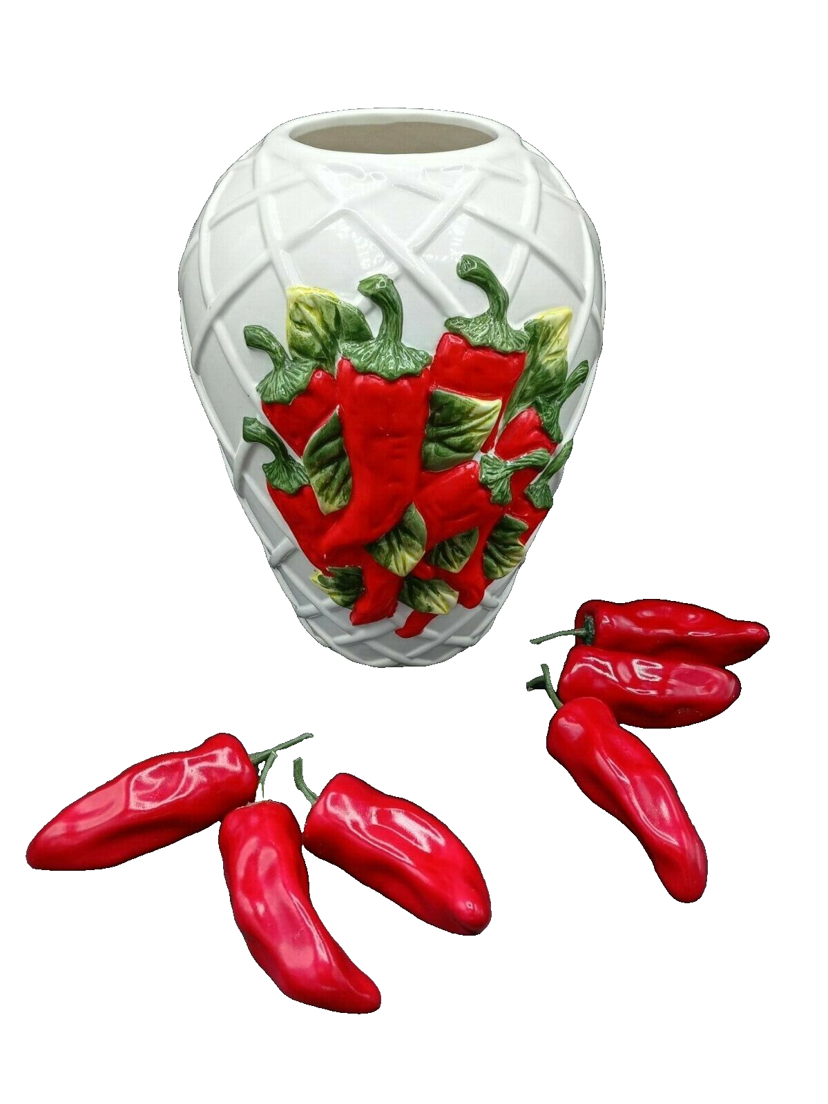 Vintage Large Red Chili Pepper Vase KMC | eBay