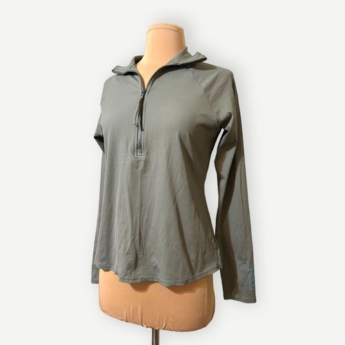 Carve Designs UPF Swim Shirt 1/2 Zip XS Long Sleeve Sage Green Ribbed ...