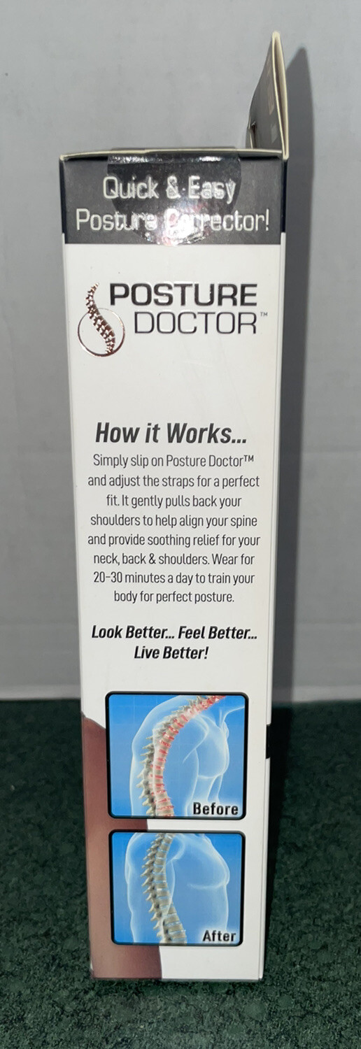 Posture Doctor Copper Infused Posture Corrector Neck Back Shoulder New ...