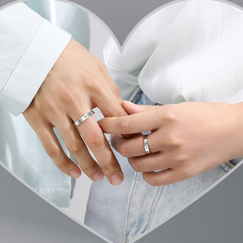 2Pc Kiss Matching Ring Couple Pair Ring Adjustable Rings Set Lovers Ring Jewelry | eBay Australia