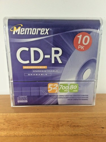 New 10-Pack Memorex CD-R 52X 700MB 80-Minutes Recordable Discs | eBay