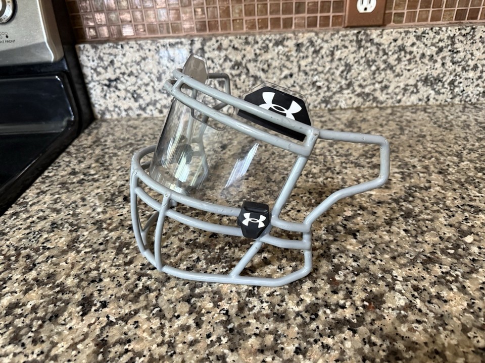 Riddell SpeedFlex Football Helmet SF-2BD Gray Face Mask w UA Visor Eye ...