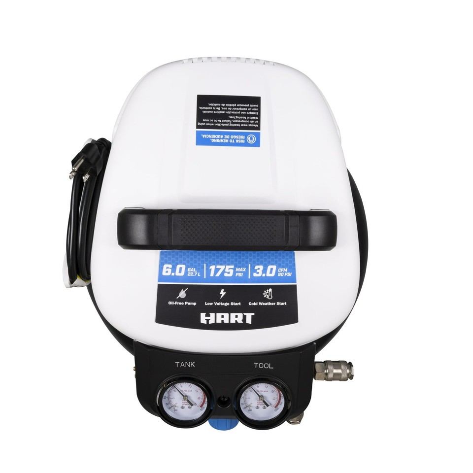 Hart 6 Gallon 1.5 HP Pancake Air Compressor - High Efficient Motor | eBay
