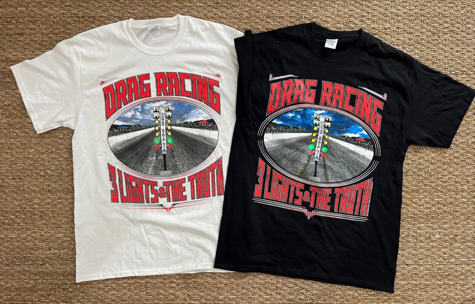 2 Brand New Drag Racing T-shirts! White & Black! Both Size 2XL | eBay