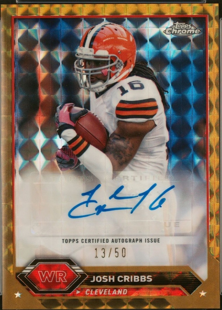 2023 Topps Composite - Topps Chrome Autographs Josh Cribbs #TCA-JC Gold ...