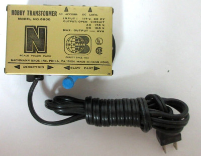 Vtg Bachmann Bros Bronco N Scale Power Pack Hobby Transfomer Model No ...