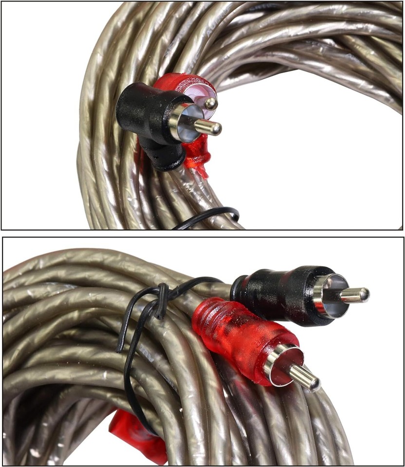 4 Gauge Car Audio Cable Kit Amplifier Install Amp RCA Subwoofer Sub ...