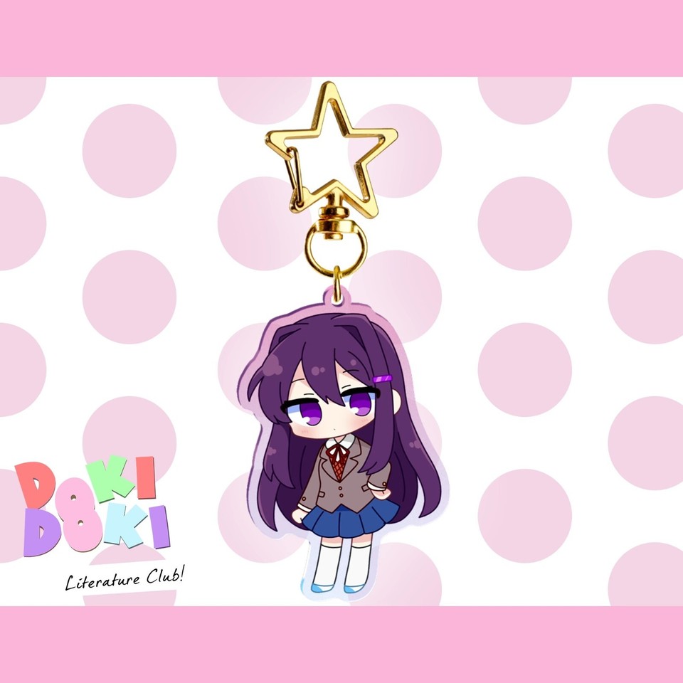 Doki Doki Literature Club Monika Sayori Yuri Acrylic Model Keychain ...