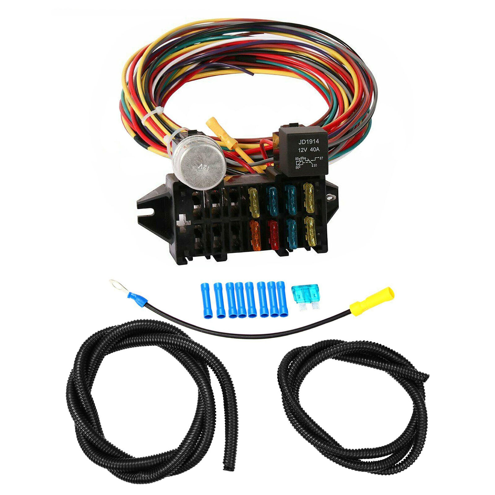 8 Circuit Universal Wire Harness Muscle Car Hot Rod Street Rod Rat Rod ...