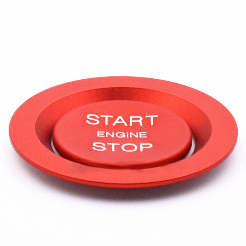 2Pc Red Engine Start Stop Button Covers Trims Fit For Land Rover Range ...