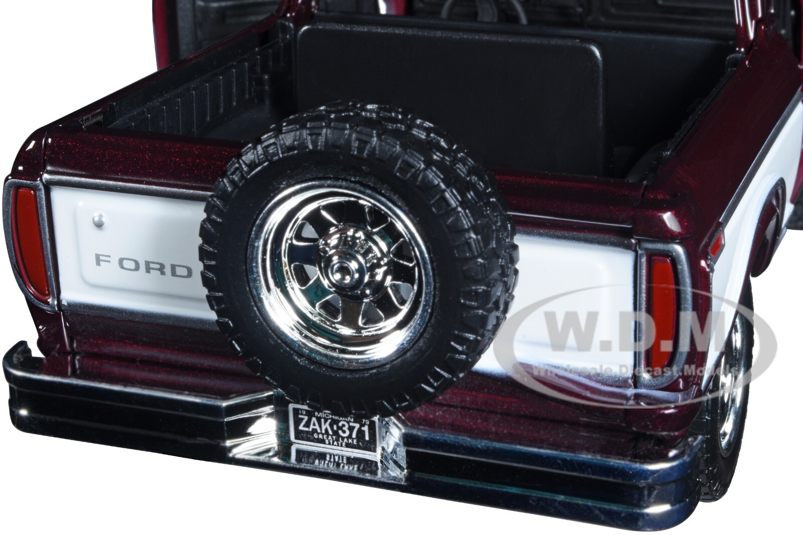 1978 FORD BRONCO RANGER XLT (OPEN TOP) BURGUNDY & WHITE 1/24 CAR ...