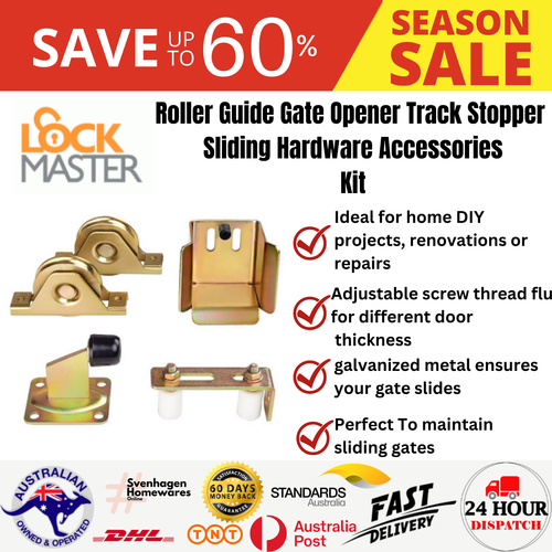 Roller Guide Opener Track Stopper Wheels Sliding Gate Galvanised ...