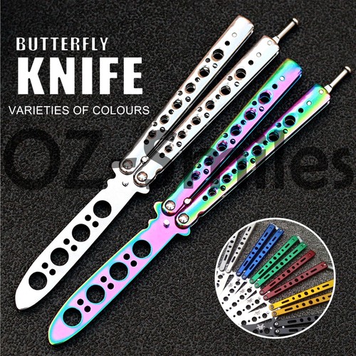 CSGO Rainbow Butterfly Comb knife Metal Folding Practice Trainer ...
