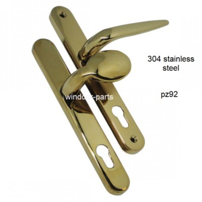 Stainless Steel 304 Polished Gold Upvc Composite Lever Pad Door Handle ...